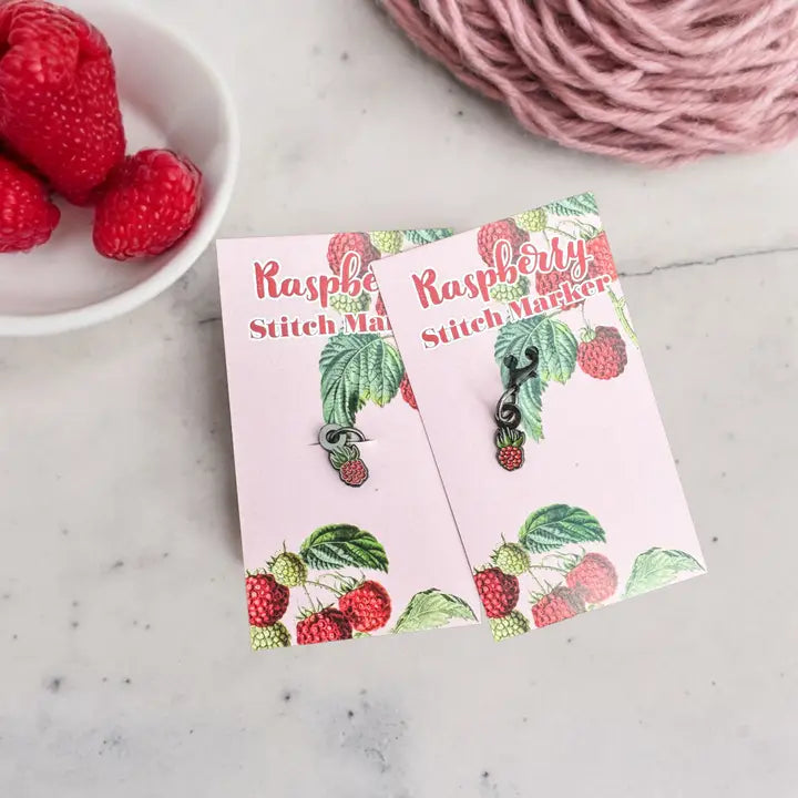 Raspberry Single Stitch Marker/Progress Keeper – House of A La Mode